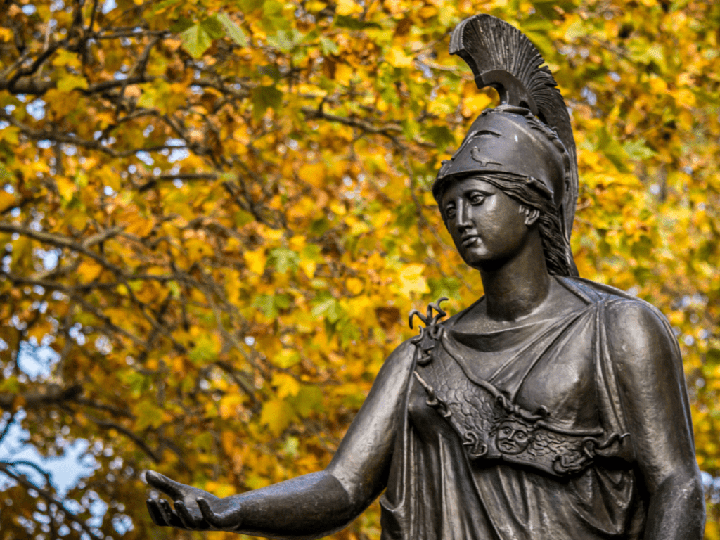 Epithets of Athena, the powerful bright-eyed Greek goddess